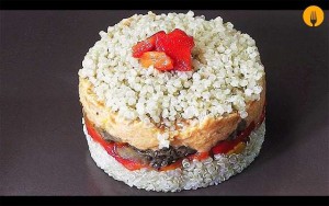 Timbal de quinoa con verduras
