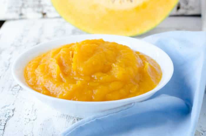 Receta de puré de calabaza fuente de fibra y vitamina A